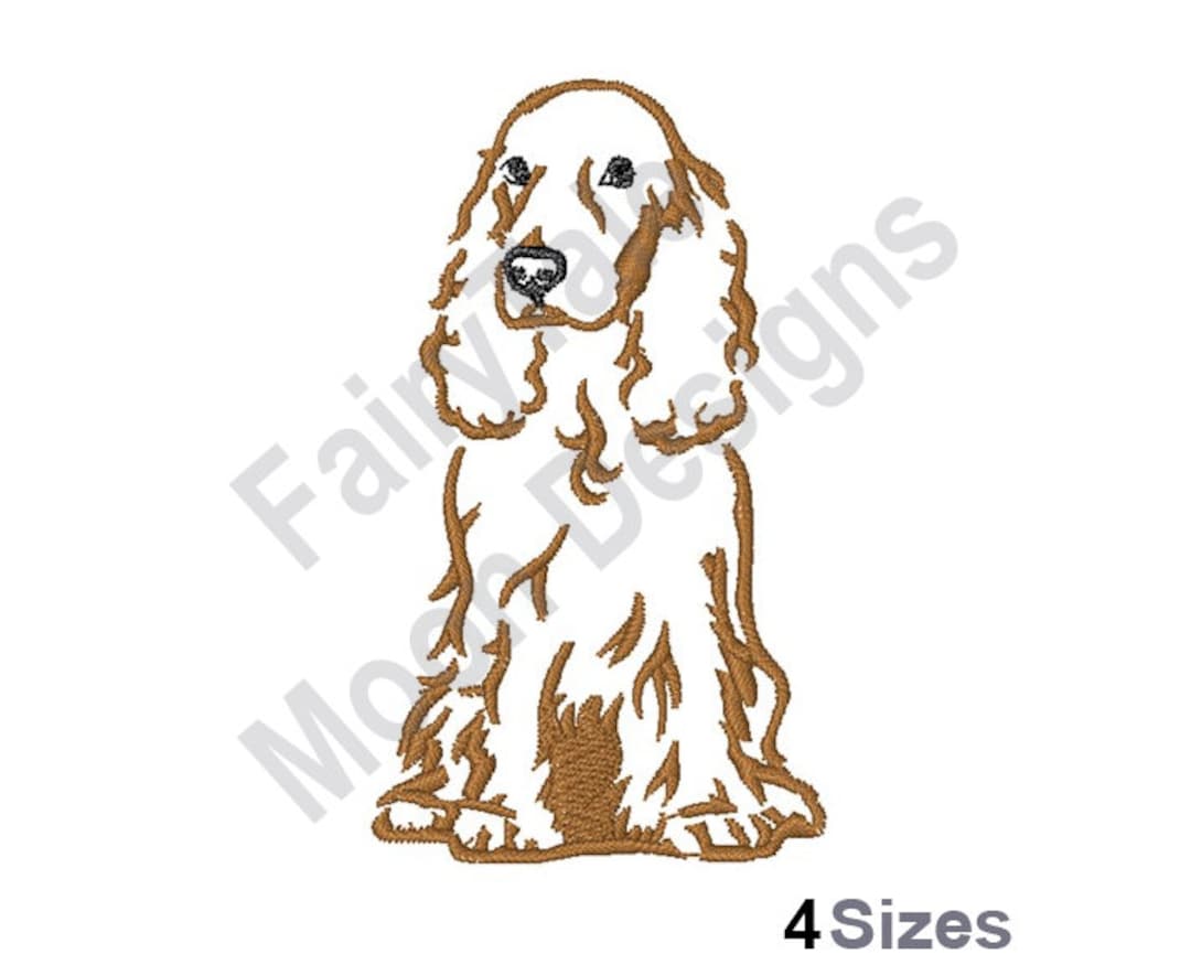 Cocker Spaniel - Machine Embroidery Design, Dog Outline Embroidery ...