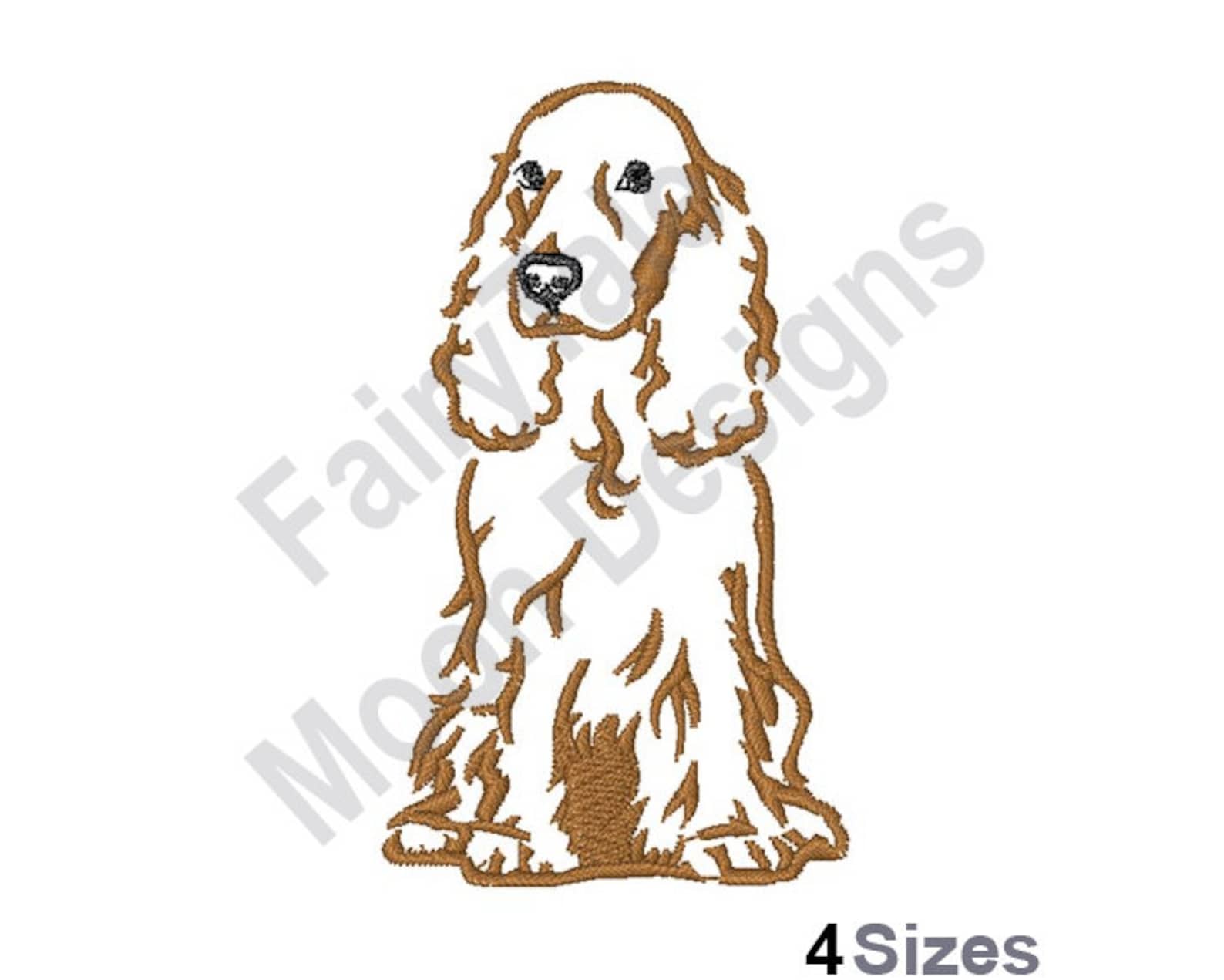 Cocker Spaniel Machine Embroidery Design Dog Outline - Etsy