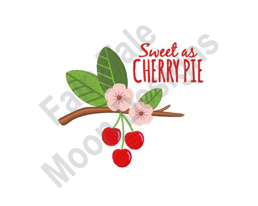 Sweet as Cherry Pie - Machine Embroidery Design, Cherry Blossom ...
