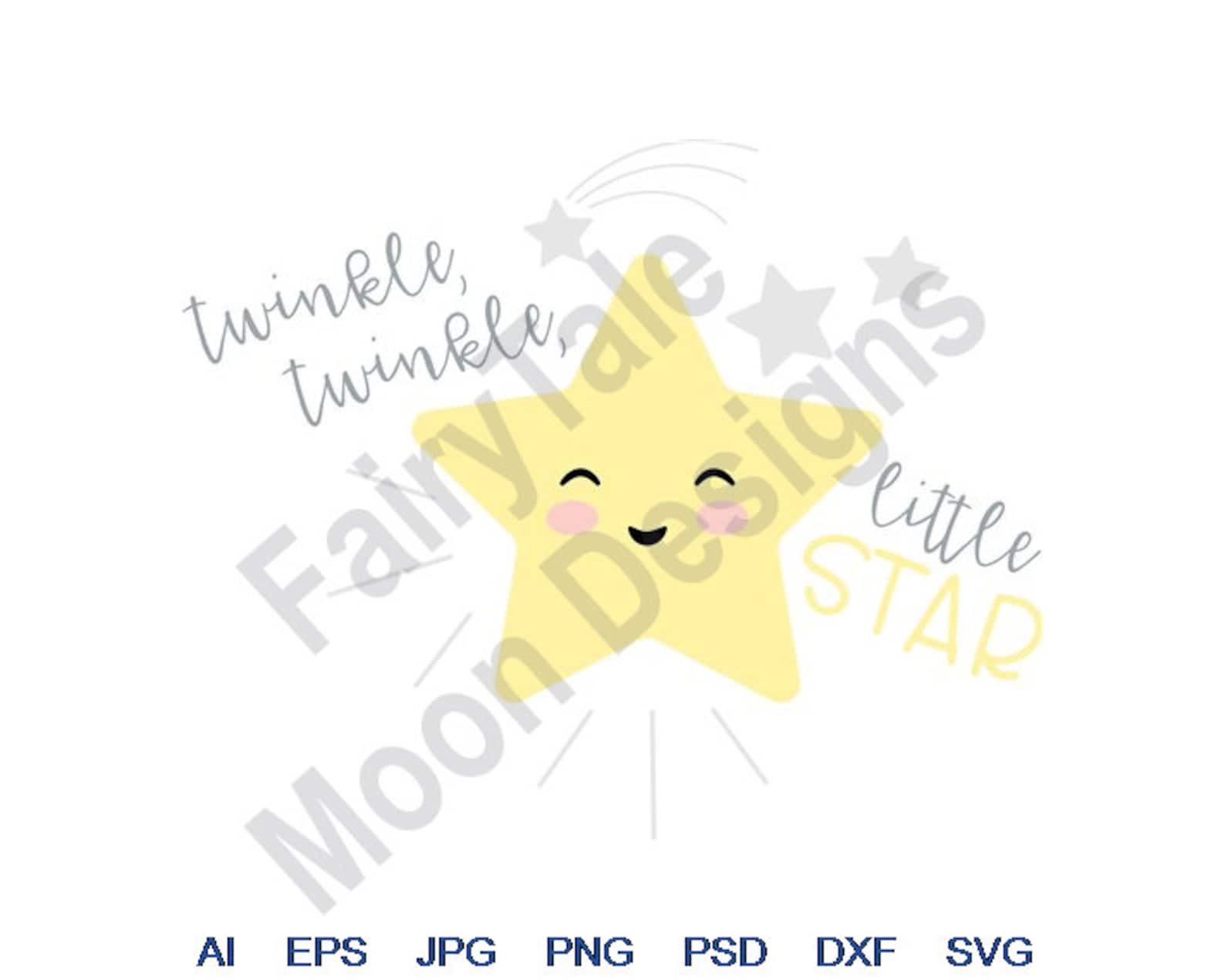 Twinkle Little Star Svg Dxf Eps Png Jpg Vector Art - Etsy UK