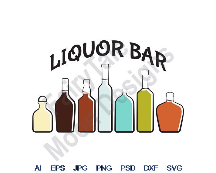 Alcohol Bottles Drink Beverage Liquor Drinking Bar Banner Illustration ...