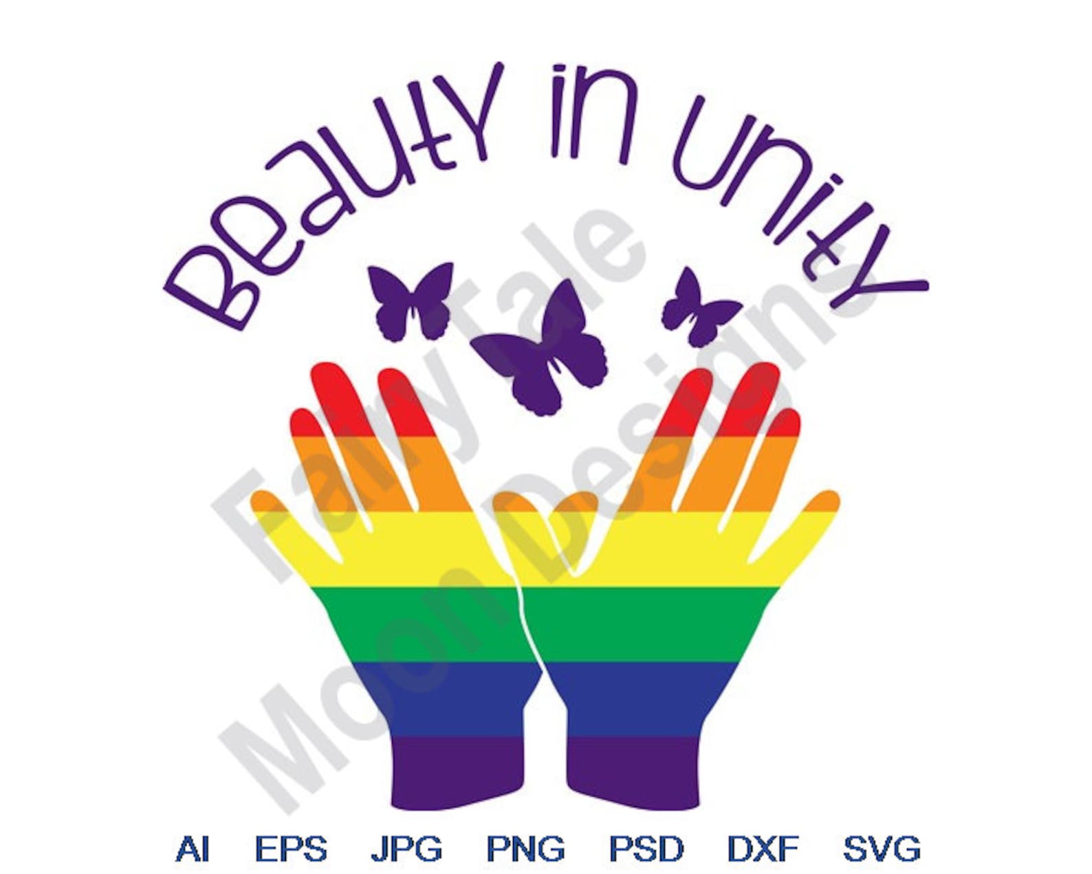 Beauty in Unity Svg Dxf Eps Png Jpg Vector Art - Etsy
