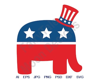 Republican Elephant Png - Etsy