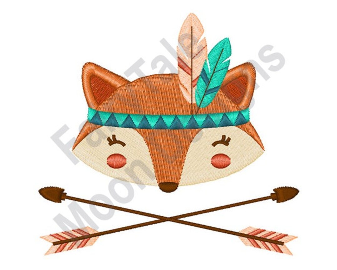 Tribal Fox - Machine Embroidery Design, Native American Fox Embroidery ...