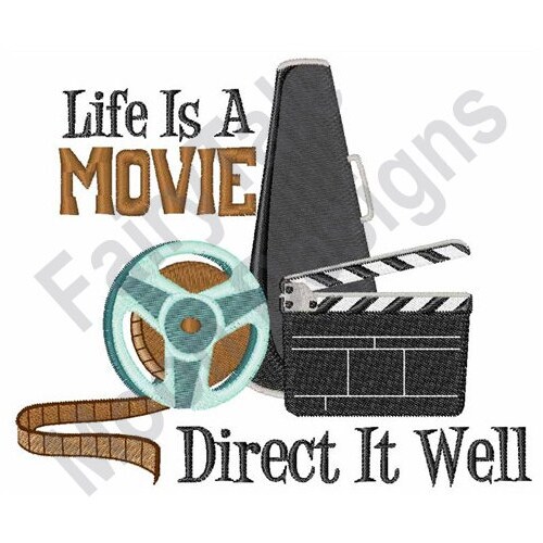 Film Clapper Machine Embroidery Design Clapperboard - Etsy