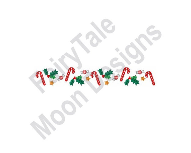 Christmas Border - Machine Embroidery Design, Christmas Candy Canes ...