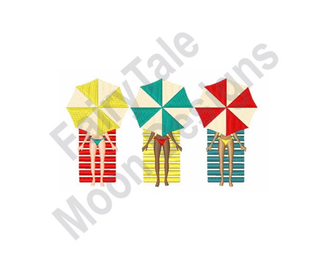 Beach Women - Machine Embroidery Design, Beach Girls Embroidery Pattern ...