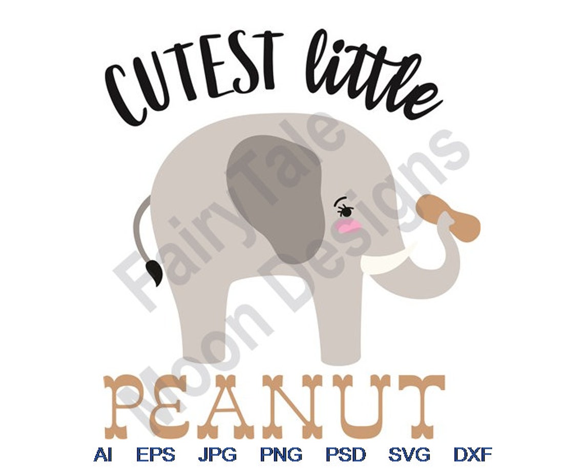 Cutest Little Peanut Svg Dxf Eps Png Jpg Vector Art | Etsy