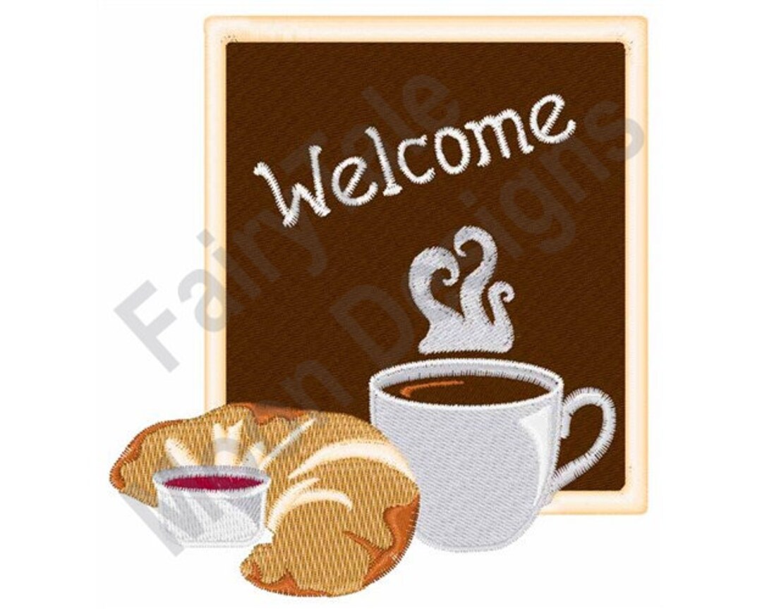 Welcome Sign - Machine Embroidery Design, Fresh Breakfast Embroidery ...