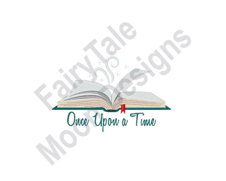 Once Upon A Time Machine Embroidery Design Open Book | Etsy