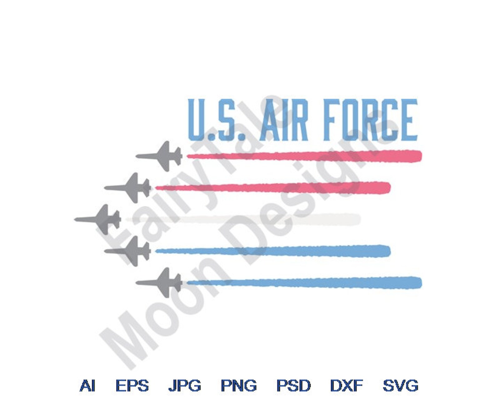 US Air Force Svg Dxf Eps Png Jpg Vector Art Clipart - Etsy