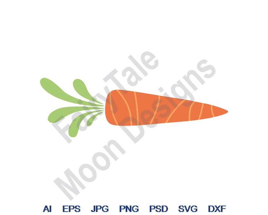 Carrot - Svg, Dxf, Eps, Png, Jpg, Vector Art, Clipart, Cut File, Easter ...