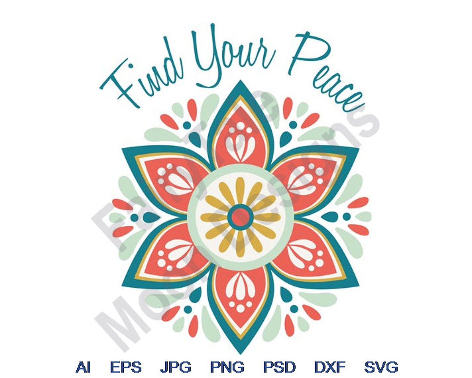 Find Peace Svg Dxf Eps Png Jpg Vector Art Clipart Cut - Etsy