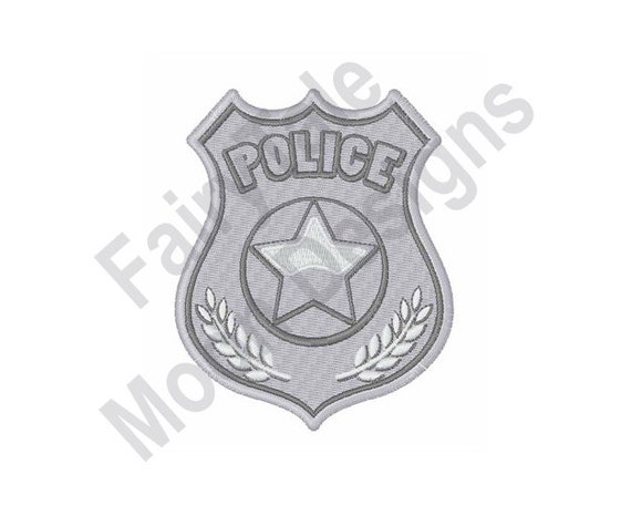 Police Badge Machine Embroidery Design Police Officer Badge - Etsy