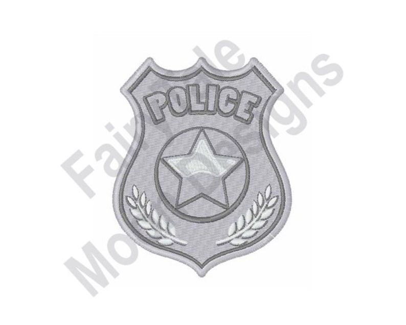 Police Badge Machine Embroidery Design Police Officer Badge - Etsy