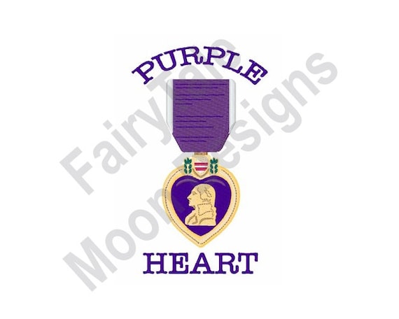 Purple Heart Machine Embroidery Design Military Medal | Etsy Australia