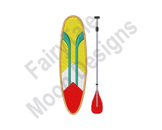 Paddle Board Machine Embroidery Design Paddleboarding - Etsy
