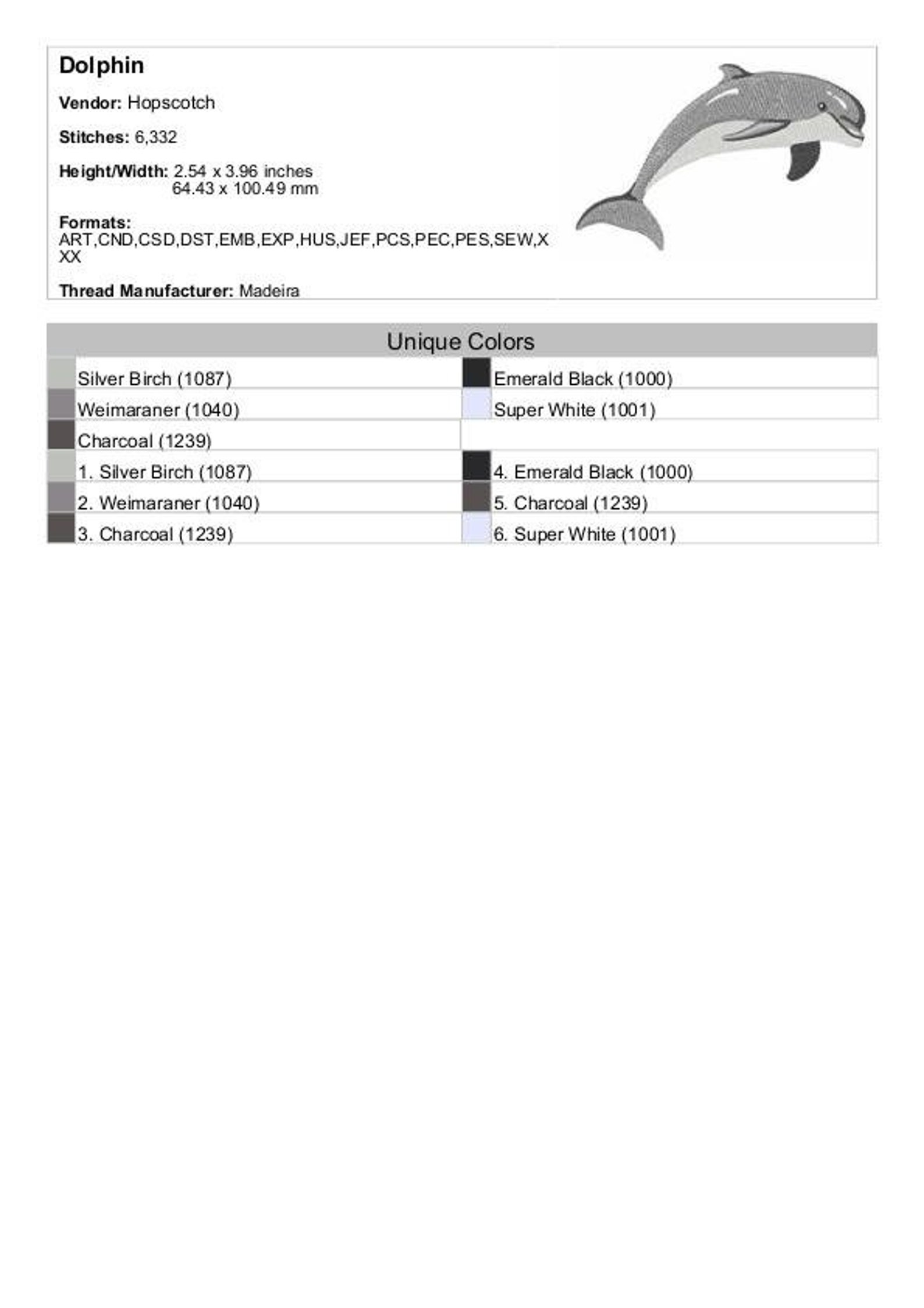 Dolphin Machine Embroidery Design Bottlenose Dolphin | Etsy