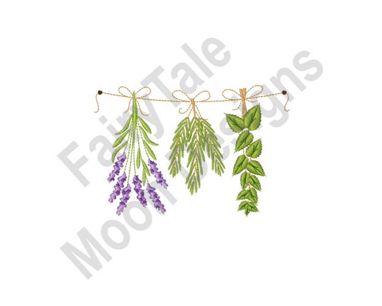 Dried Herbs Machine Embroidery Design Clothesline Drying - Etsy