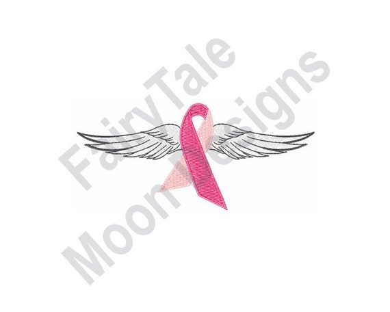 Breast Cancer Ribbon Machine Embroidery Design Pink | Etsy