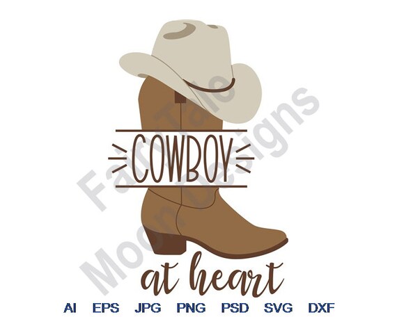 Cowboy at Heart Svg Dxf Eps Png Jpg Vector Art - Etsy