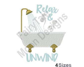 Bathtub Machine Embroidery Design - Etsy