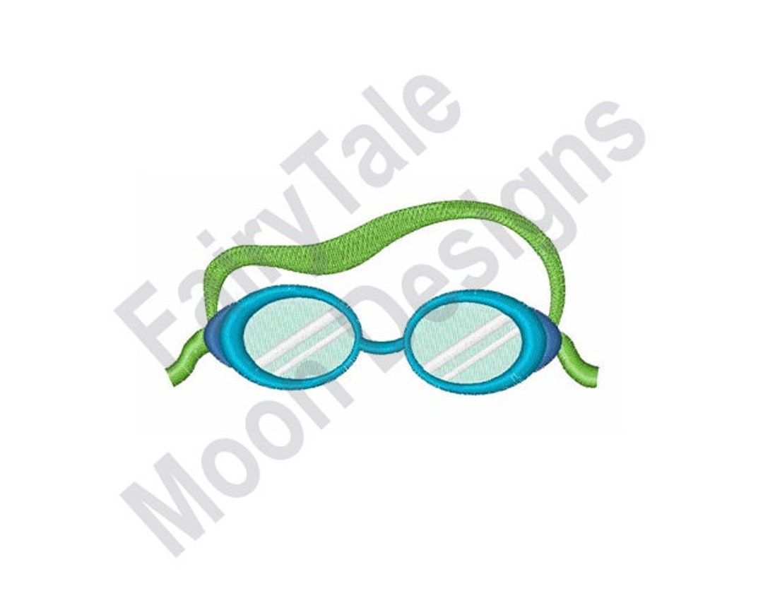 Swimming Goggles - Machine Embroidery Design, Swim Goggles Embroidery ...