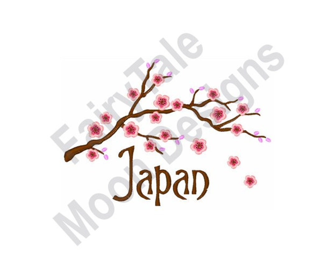 Japan - Machine Embroidery Design, Cherry Blossoms Embroidery Pattern ...