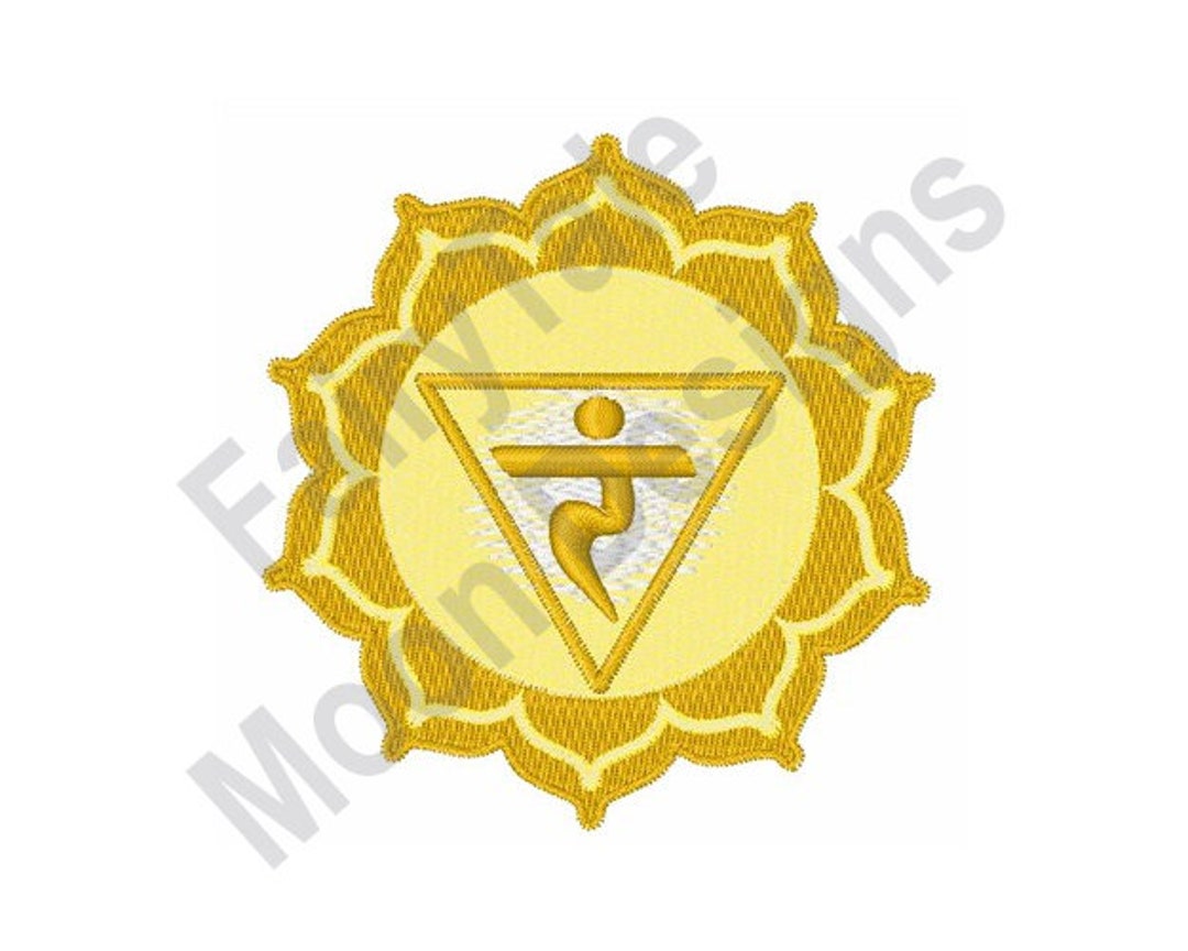 Solar Plexus Chakra Symbol Machine Embroidery Design, Mandala Pattern ...
