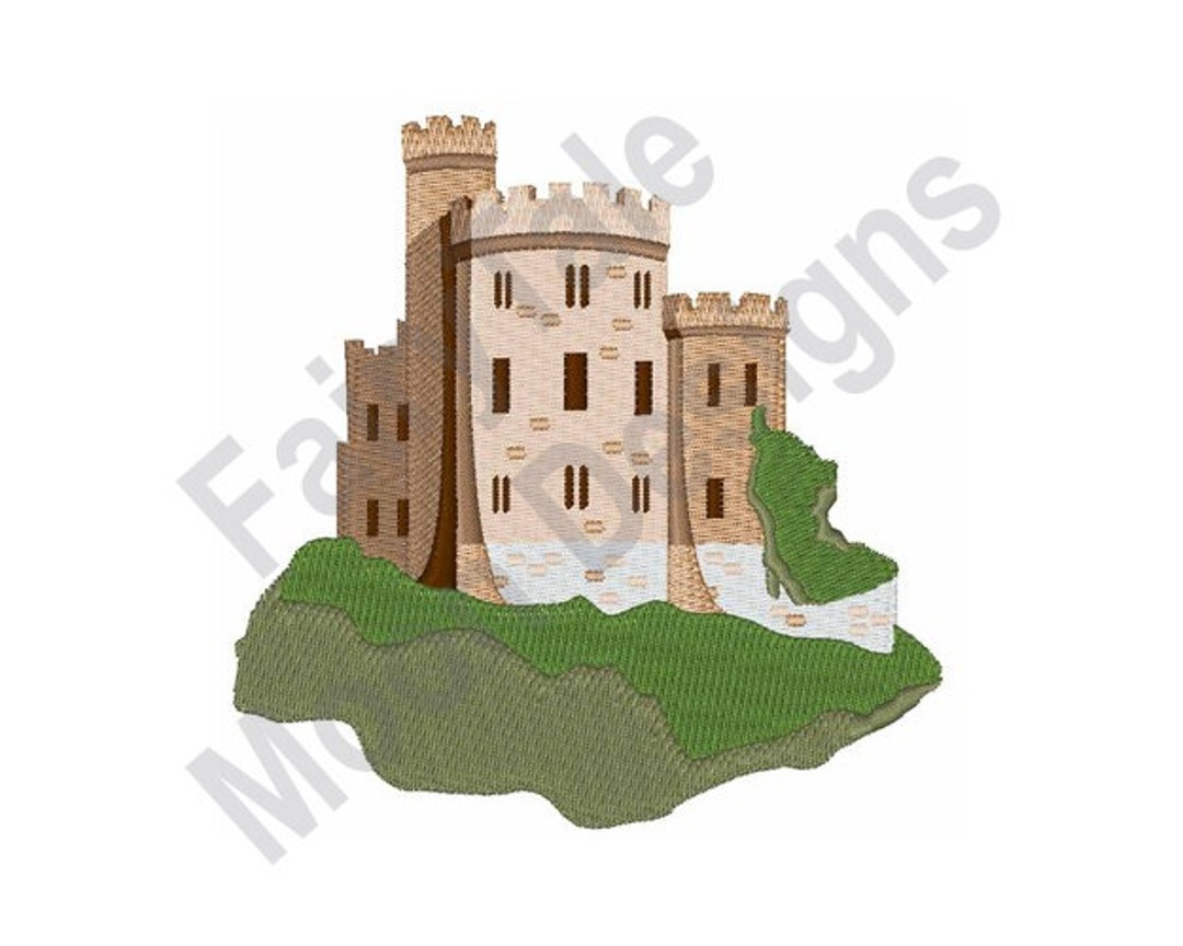 Scottish Medieval Castle - Machine Embroidery Design, Scotland Castle ...