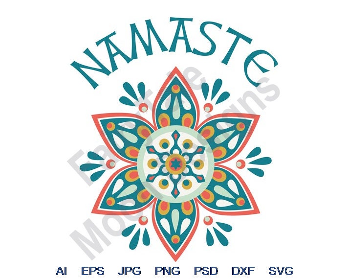 Namaste Svg Dxf Eps Png Jpg Vector Art Clipart Cut | Etsy