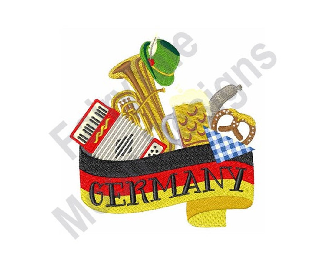 Germany - Machine Embroidery Design, German Flag Embroidery Pattern ...