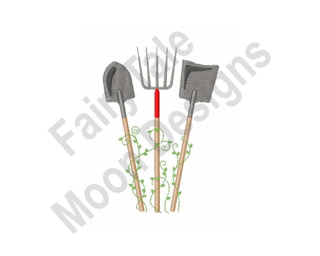 Gardening Tools - Machine Embroidery Design, Spade, Shovel, Fork ...