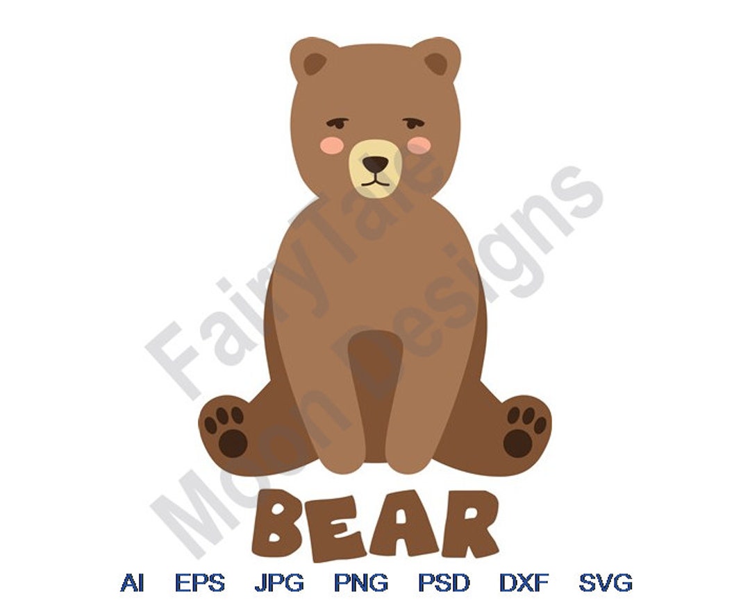 Oso Sentado Svg, Dxf, Eps, Png, Jpg, Arte Vectorial, Imágenes ...