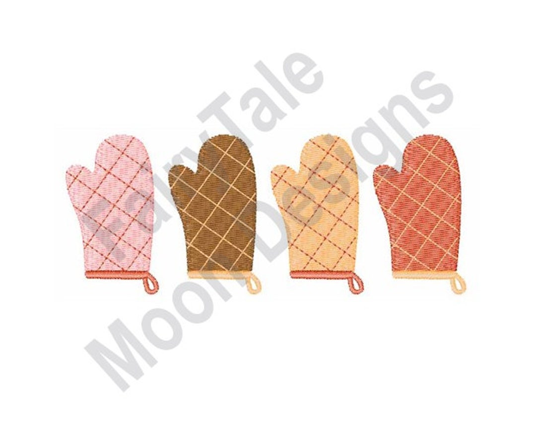 Oven Mitts Machine Embroidery Design, Cooking Gloves Embroidery Pattern ...