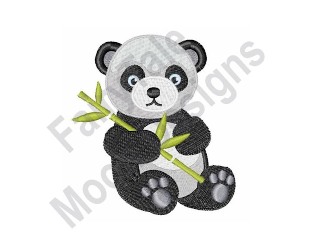 Panda Bear - Machine Embroidery Design, Sitting Baby Panda Bear ...