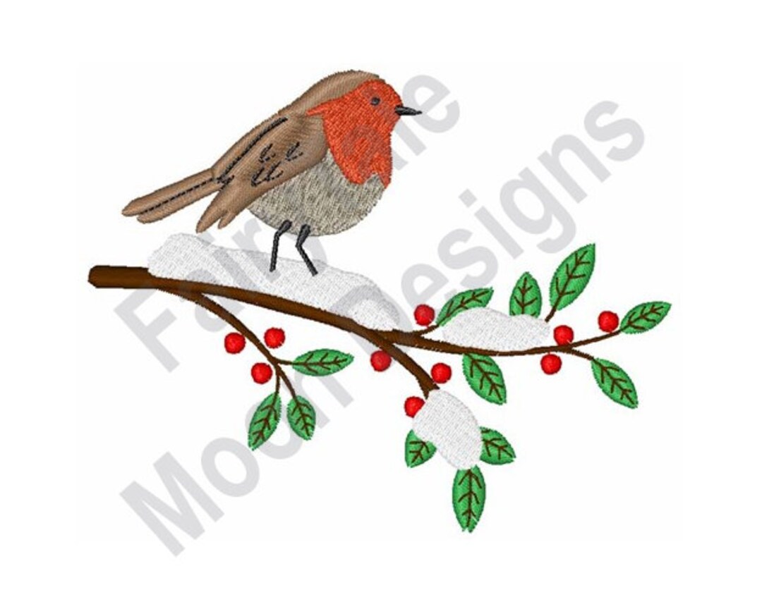 American Robin - Machine Embroidery Design, Robin Embroidery Pattern ...
