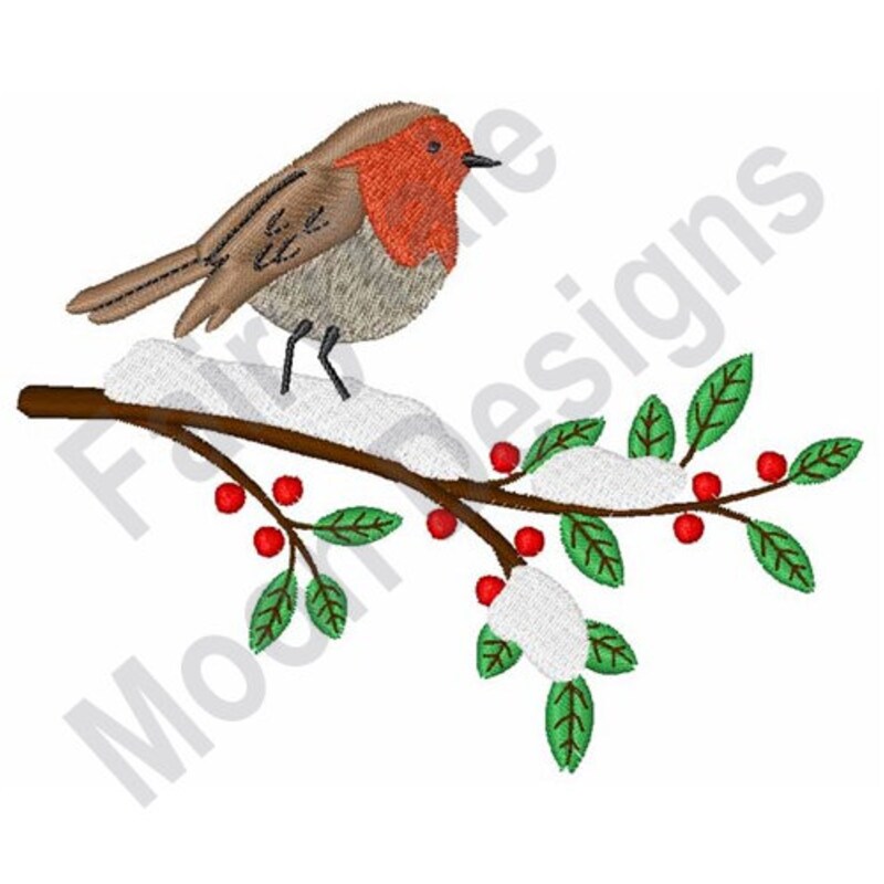 Robin Embroidery - Etsy UK