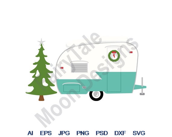 Christmas Camper Svg Dxf Eps Png Jpg Vector Art | Etsy