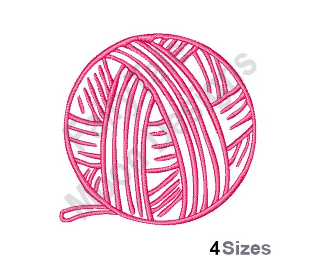 Ball of Yarn - Machine Embroidery Design, Knitting Yarn Embroidery ...