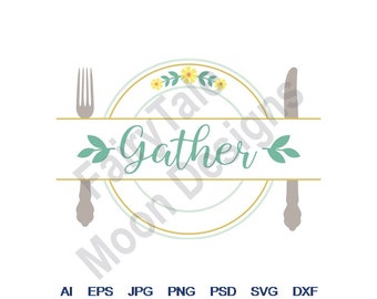 Table Setting Svg | Etsy