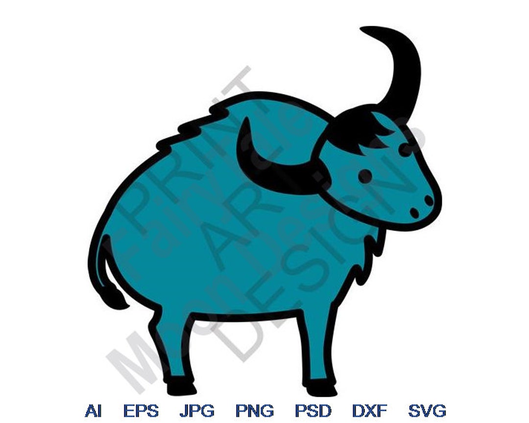 Yak - Svg, Dxf, Eps, Png, Jpg, Vector Art, Clipart, Cut File, Yak Cut ...