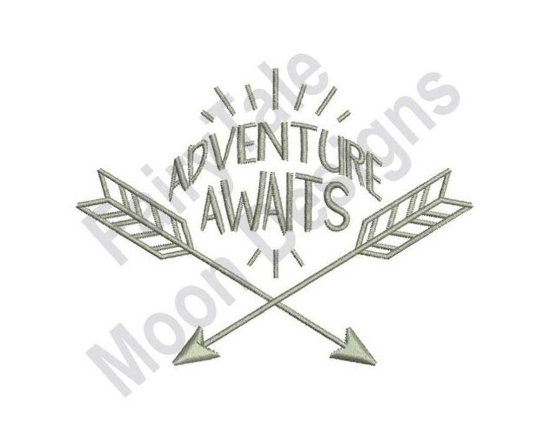 Adventure Awaits - Machine Embroidery Design, Crossed Arrows Embroidery ...