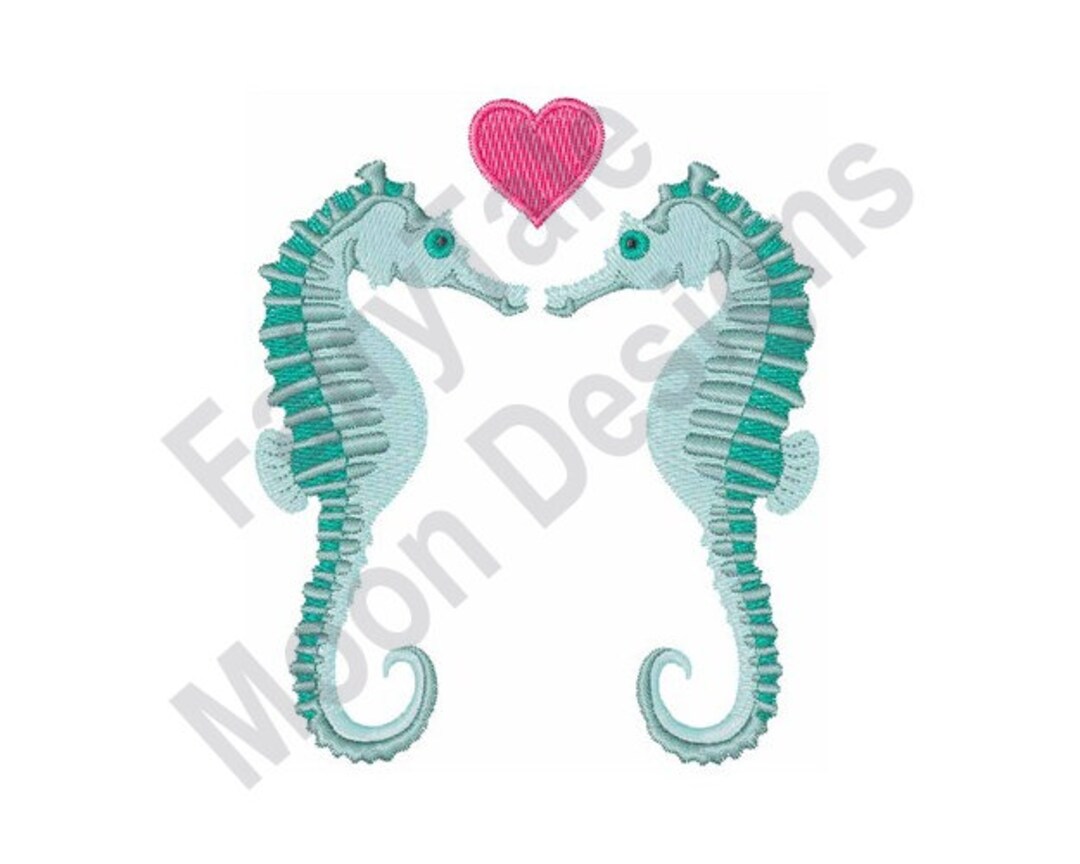 Seahorse Lovers Machine Embroidery Design Seahorses Design - Etsy