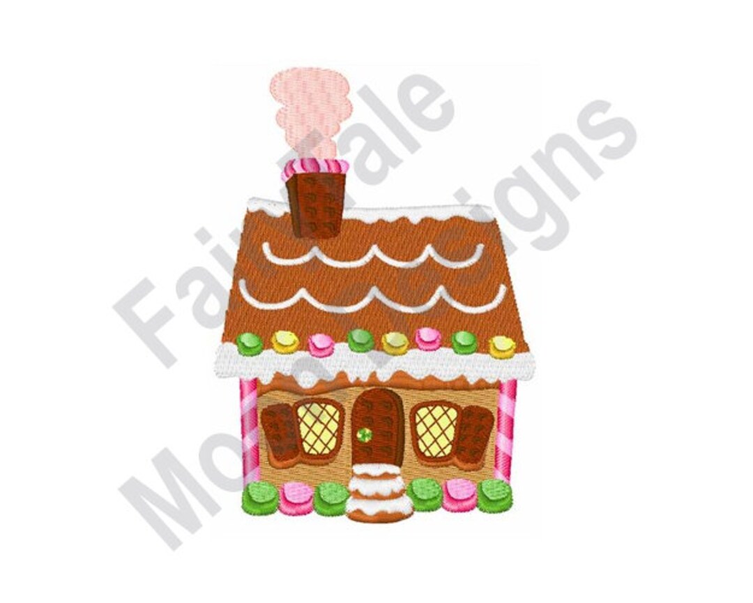 Gingerbread House - Machine Embroidery Design, Christmas House ...
