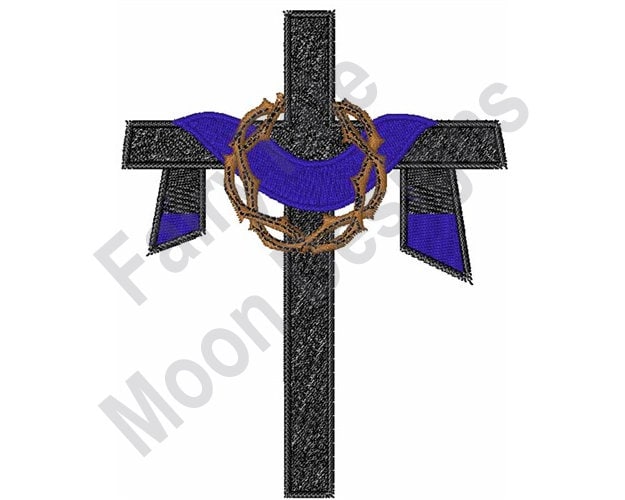 Season of Lent Cross - Machine Embroidery Design, Christian Cross ...