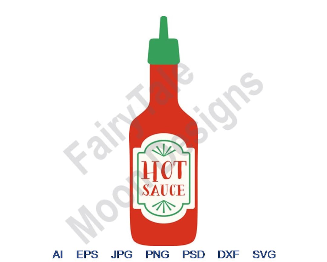 Hot Sauce - Svg, Dxf, Eps, Png, Jpg, Vector Art, Clipart, Cut File, Red ...