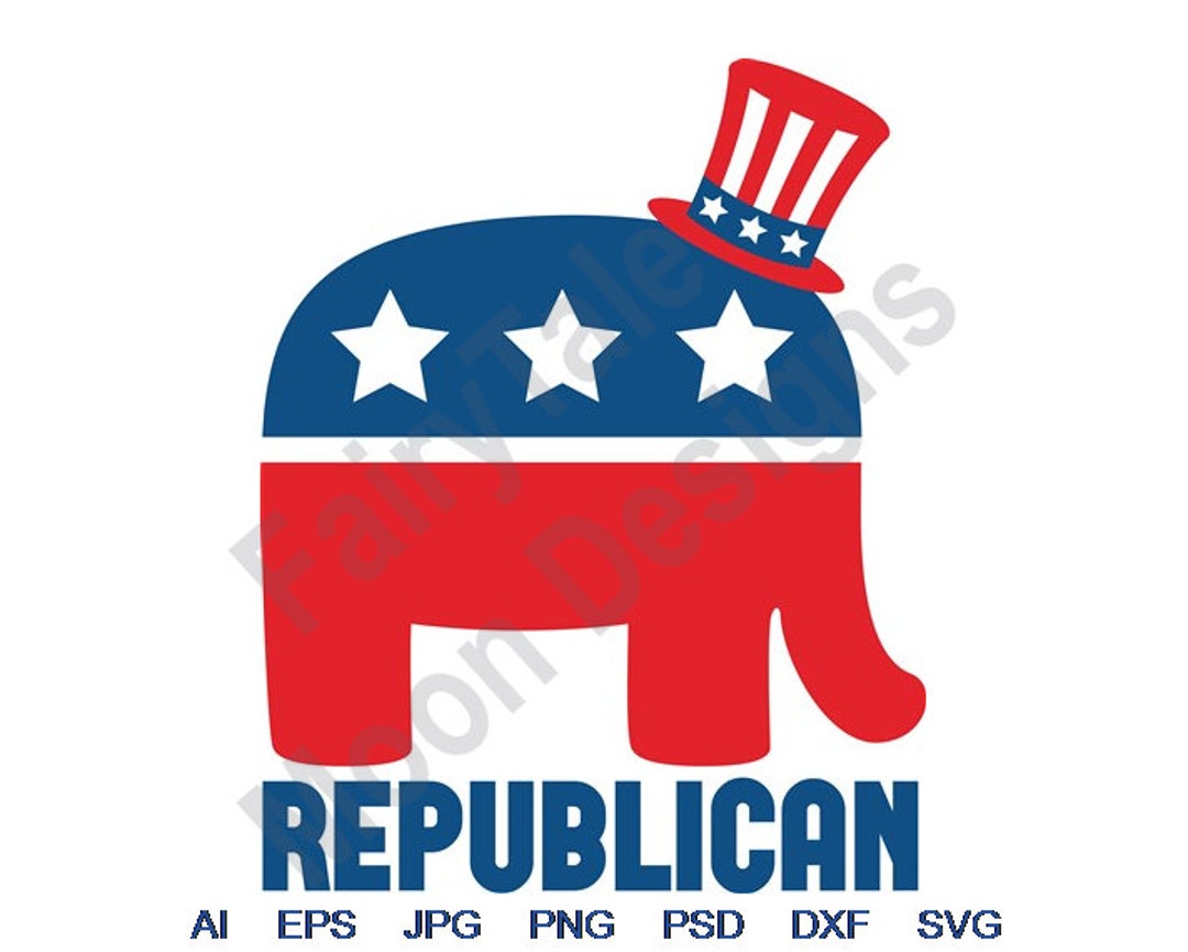 Republican Svg, Dxf, Eps, Png, Jpg, Vector Art, Clipart, Cut File ...
