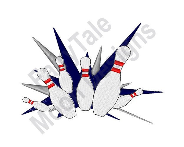 Bowling Pins - Machine Embroidery Design, Bowling Strike Embroidery ...