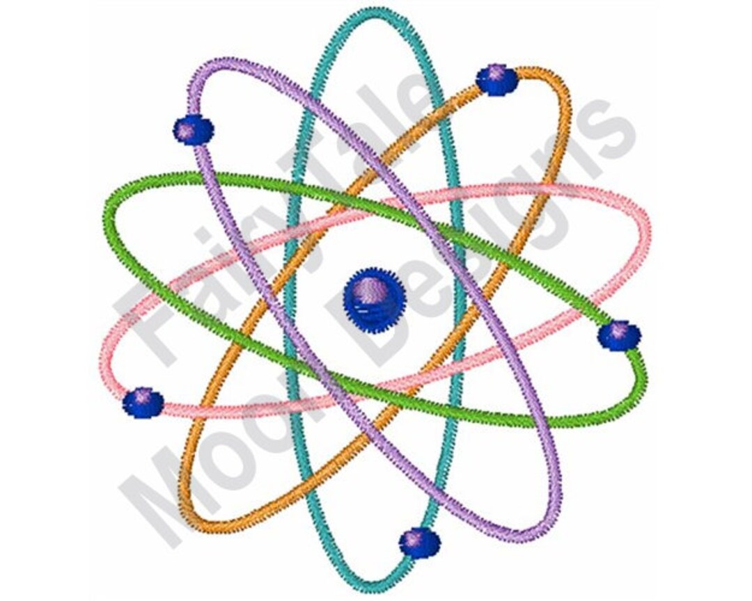 Atom Machine Embroidery Design, Atom Symbol Embroidery Pattern ...